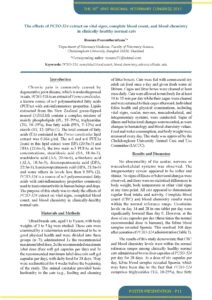 The Effects of PCSO-524 Extract on Vital Signs, Complete Blood Count ...