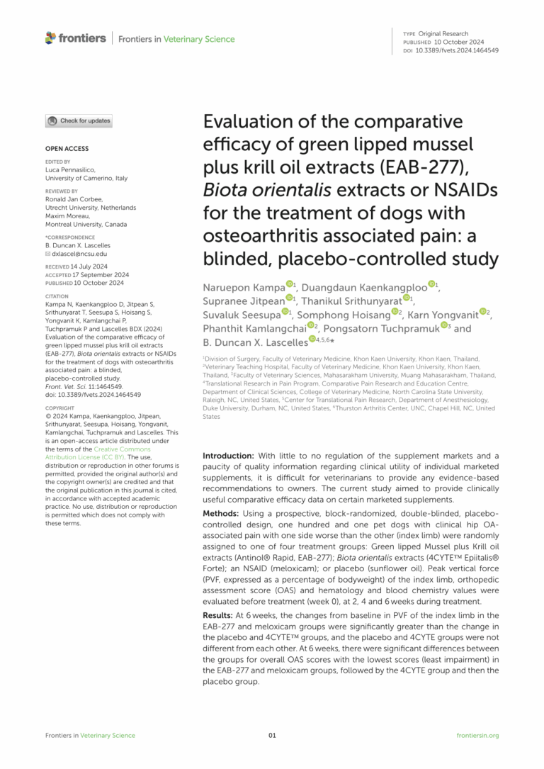 EAB 277™ – Antinol Studies